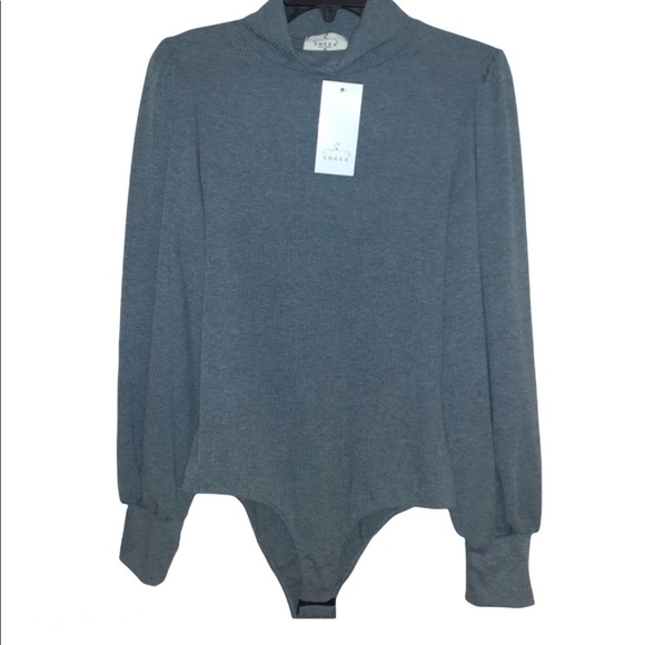 Ember | Tops | New Ember Grey Body Suit | Poshmark